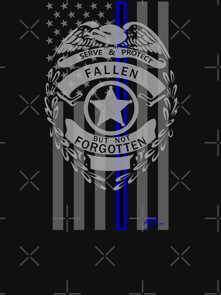 "FALLEN BUT NOT FORGOTTEN law enforcement thin blue line american flag ...