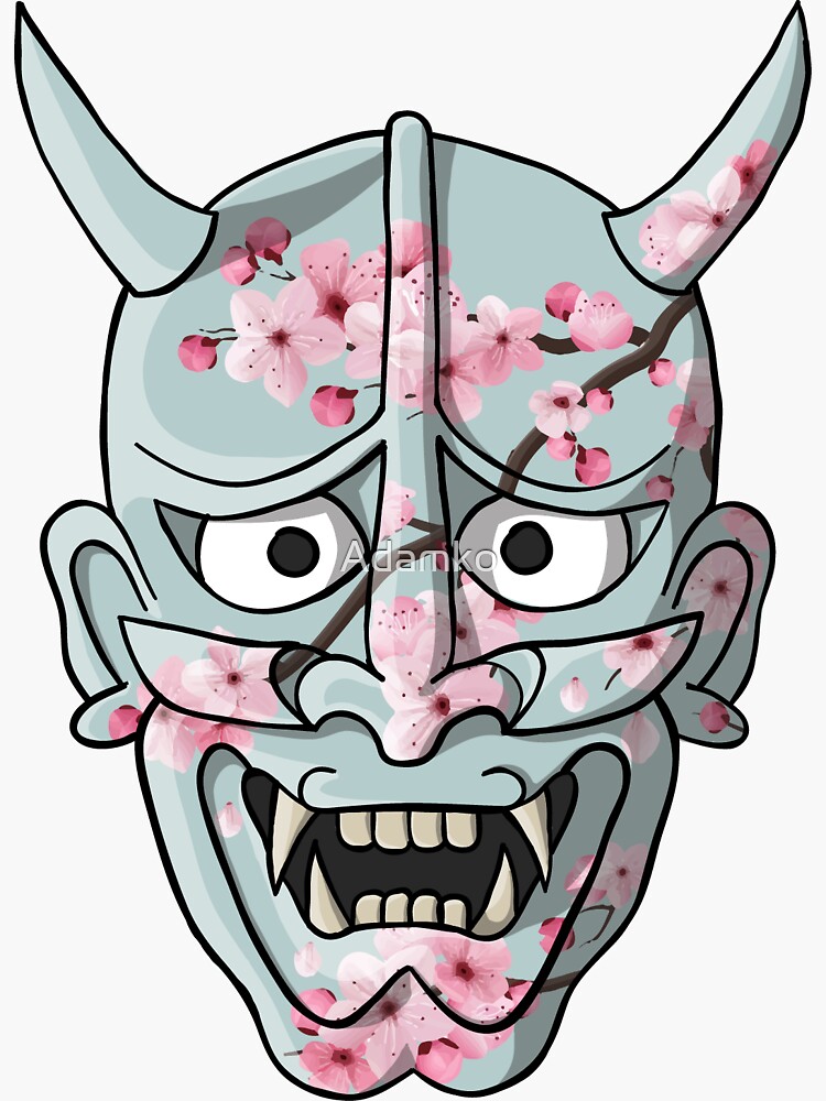 Pegatina «Máscara de Sakura Hannya» de Adamko | Redbubble