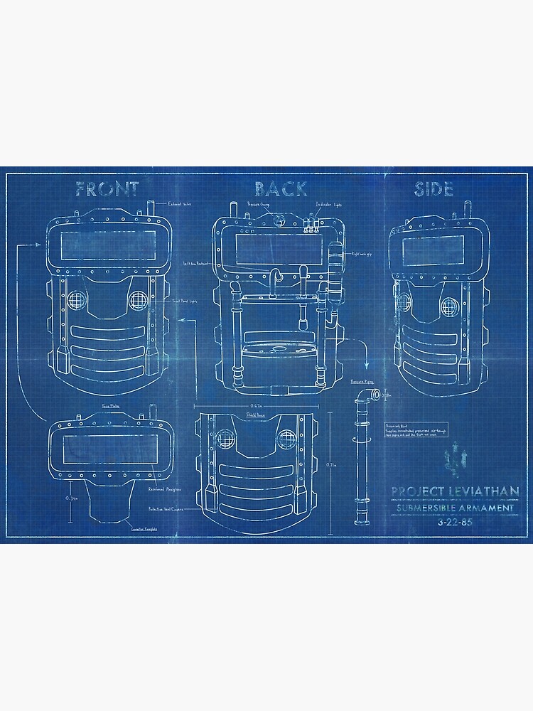"Leviathan Shield Blueprint" Poster for Sale by TeamLeviathan | Redbubble