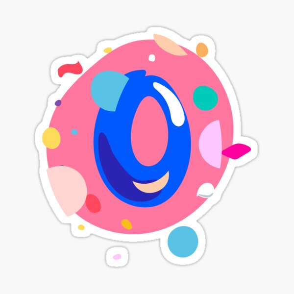 "Colourful Letter O" Sticker for Sale by StudioMonokrom | Redbubble