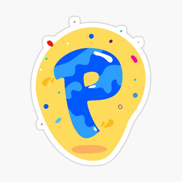 "Colourful Letter P" Sticker by StudioMonokrom | Redbubble