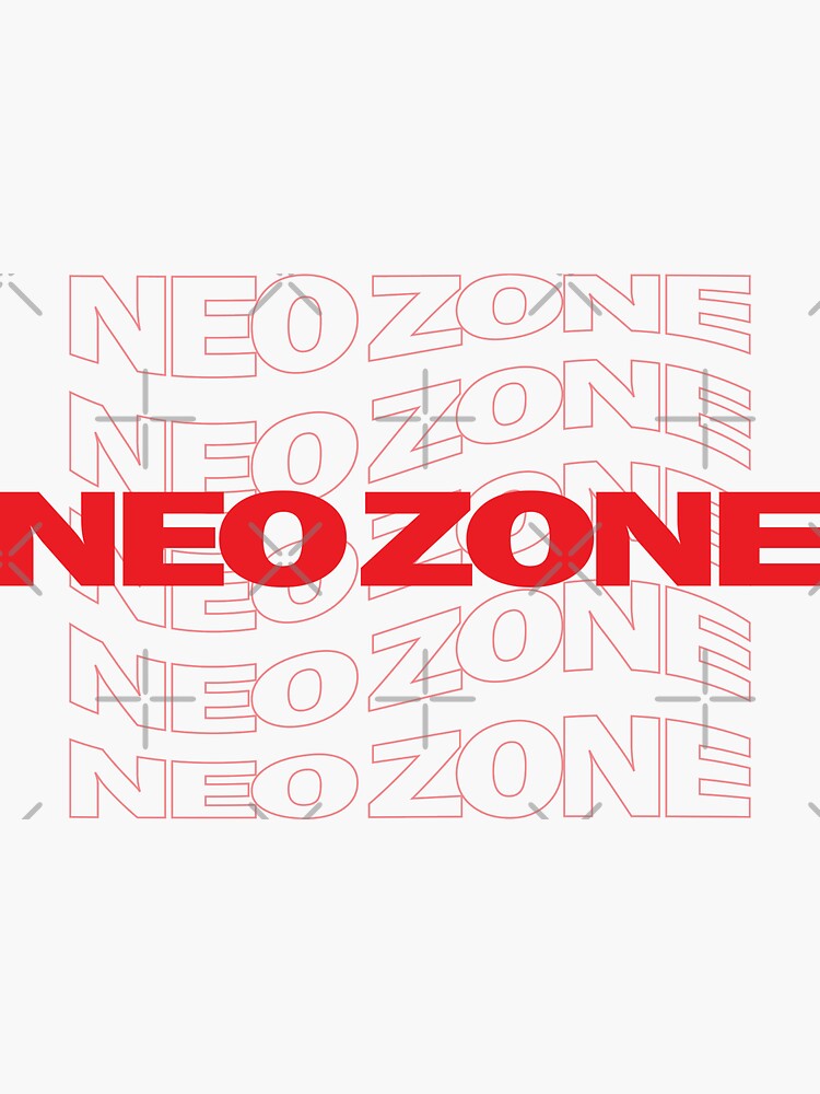 "neozone (black and red version)" Sticker by 17slwt | Redbubble
