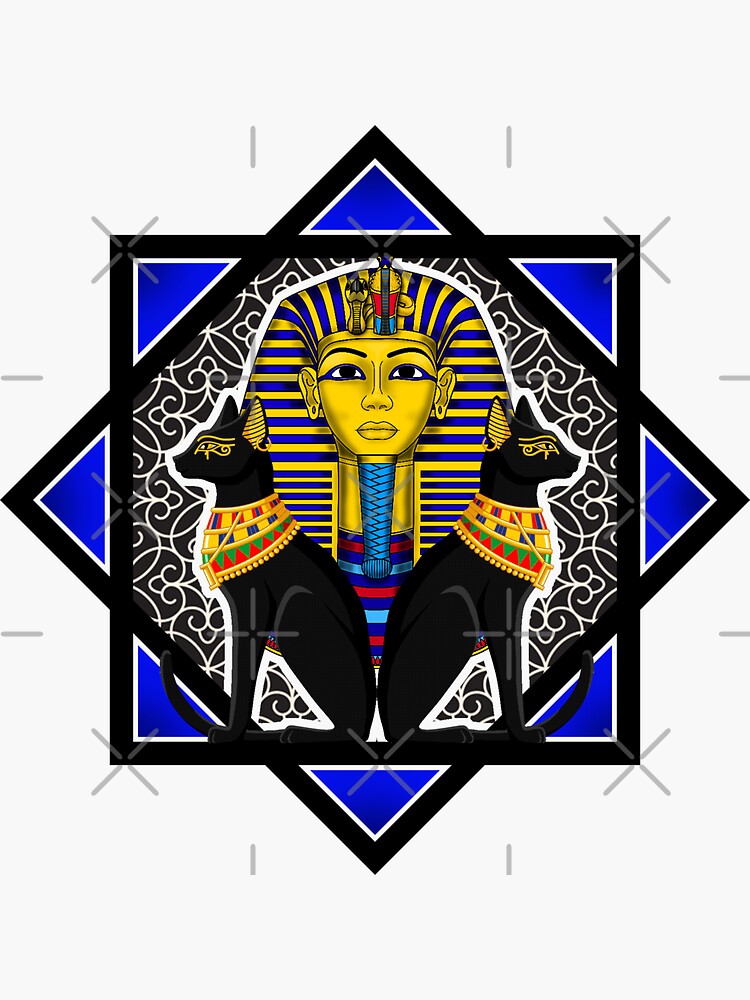 "king tut cats " Sticker by josephfanous | Redbubble