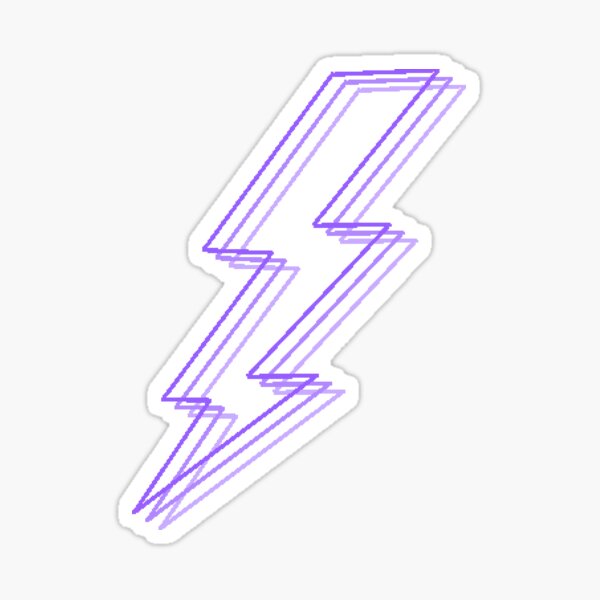 "Purple Lightning Sticker" Sticker by laurencude | Redbubble