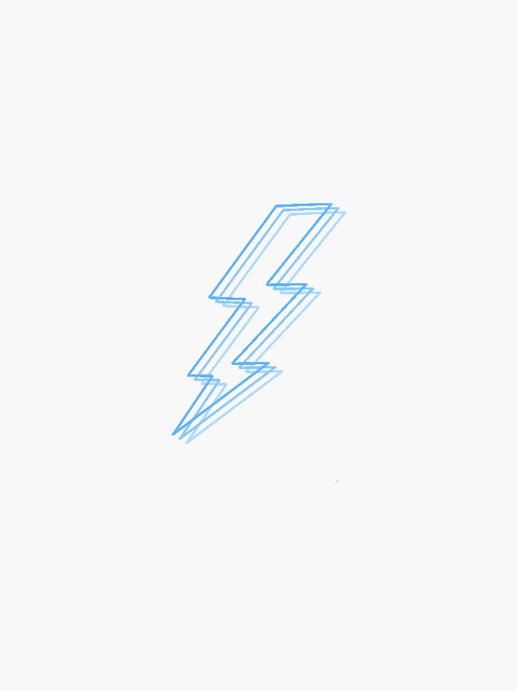 "Blue Lightning Sticker" Sticker for Sale by laurencude | Redbubble