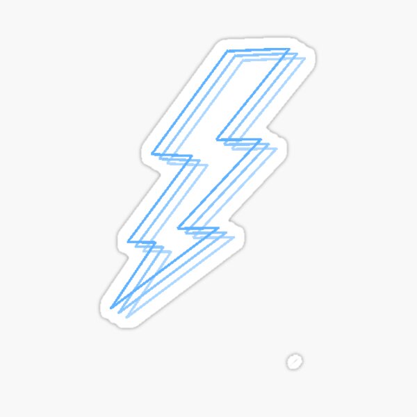 "Blue Lightning Sticker" Sticker for Sale by laurencude | Redbubble
