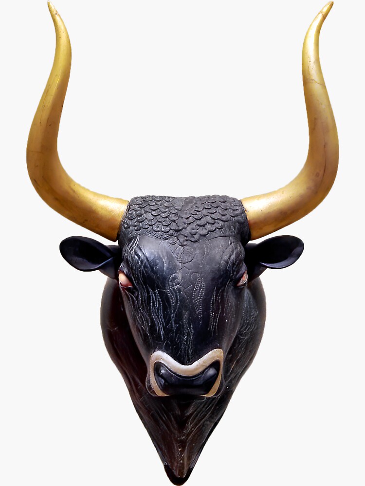 "Minoan Bull Head" Sticker for Sale by WWestmoreland | Redbubble