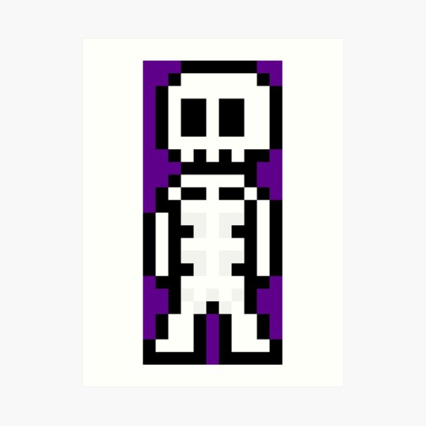 8 Bit Skeleton Art Prints | Redbubble