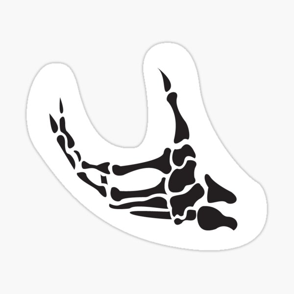 "skeleton hand " Sticker for Sale by itsjuliacorreia | Redbubble