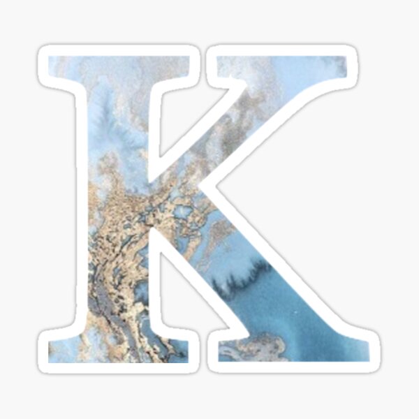 "The Letter K Blue Marble Design" Sticker by Claireandrewss | Redbubble