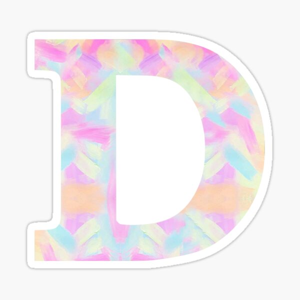"The Letter D Rainbow Brushed Design" Sticker for Sale by ...
