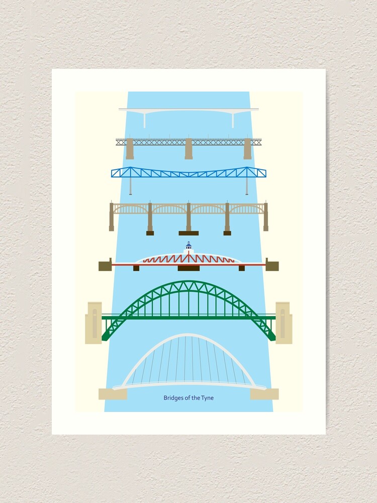 "Bridges of the Tyne" Art Print by careful-design | Redbubble