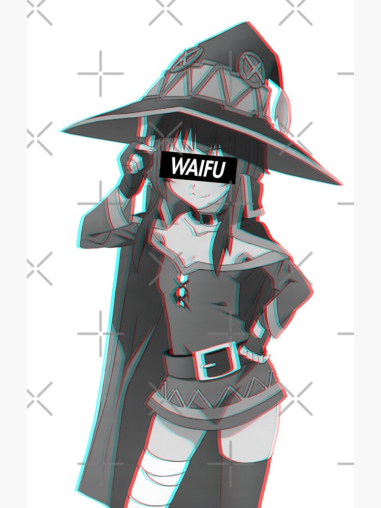 "Megumin Waifu material" Sticker for Sale by HentaiK1ng | Redbubble