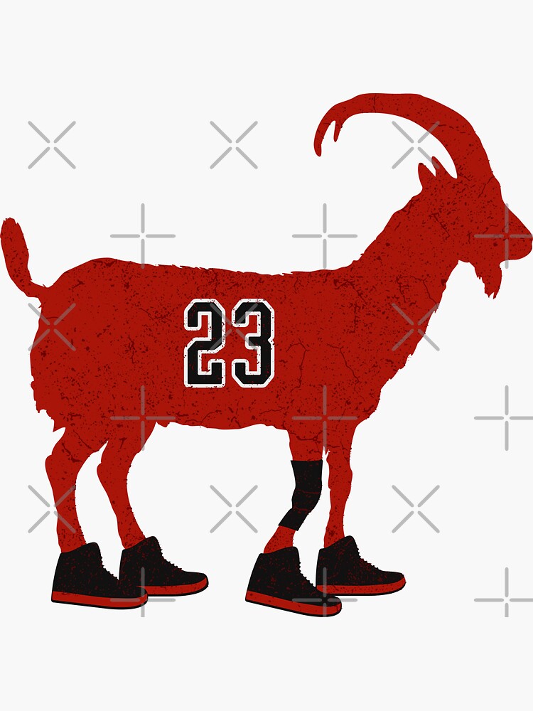 "Michael Jordan goat silhouette in Chicago Bulls number 23 jersey and ...