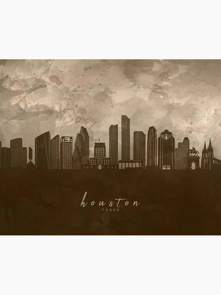"houston skyline" Sticker by BekimART2 | Redbubble