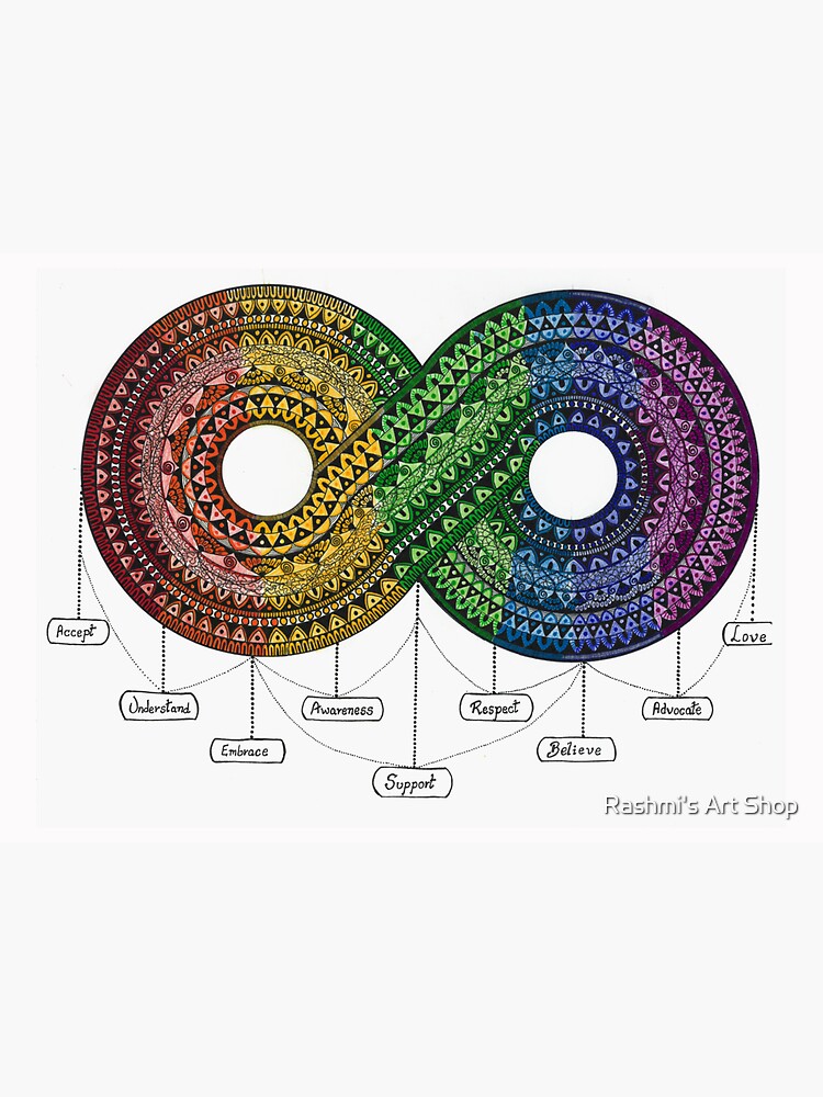 "Infinity symbol, Autism" Sticker by rkrishnappa | Redbubble