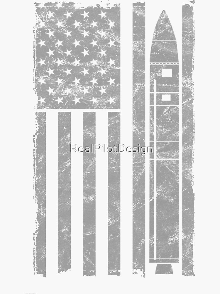 "LGM-118 Peacekeeper ICBM Vintage Flag USAF Missileer Design" Sticker ...