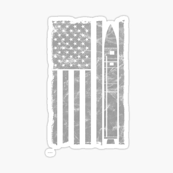 "LGM-118 Peacekeeper ICBM Vintage Flag USAF Missileer Design" Sticker ...