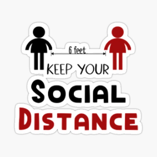 Keep Distance Stickers | Redbubble