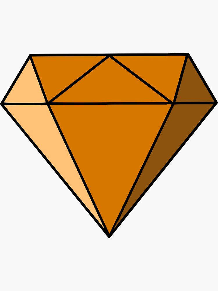 "Orange Diamond Drawing" Sticker for Sale by lovebubbles5 | Redbubble