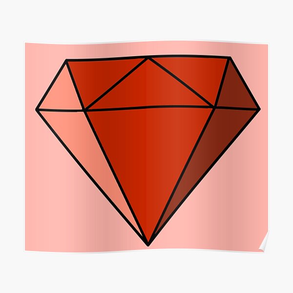 "Red Diamond Drawing" Poster by lovebubbles5 | Redbubble