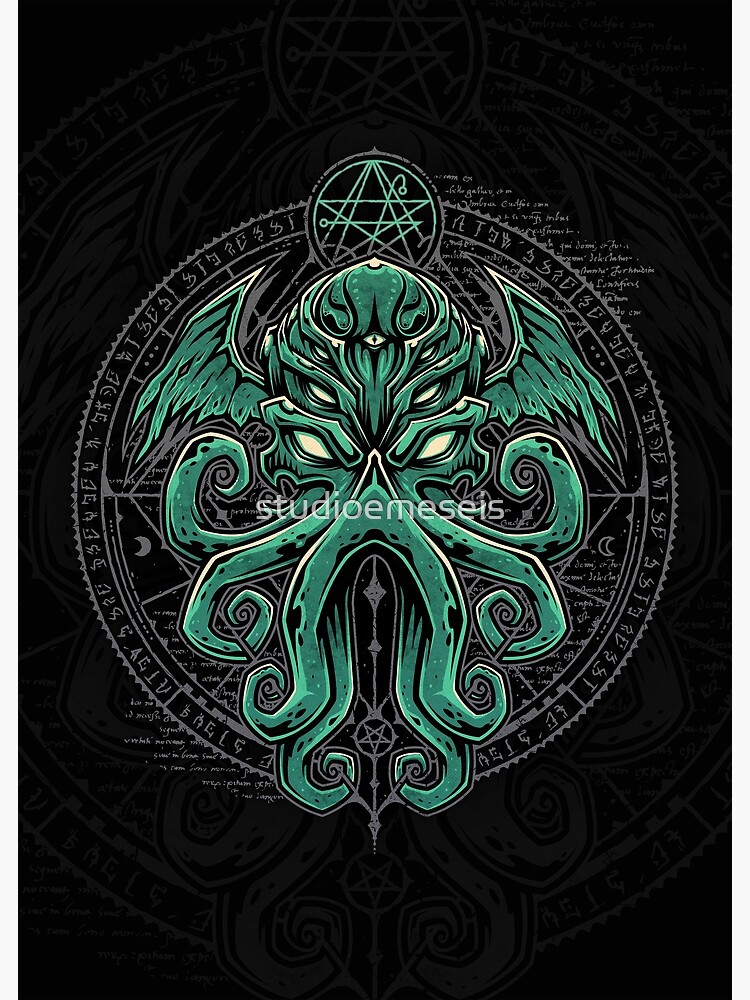 "Great Cthulhu" Poster by studioemeseis | Redbubble