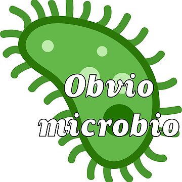 "Obvio Microbio" Sticker for Sale by laumazu | Redbubble