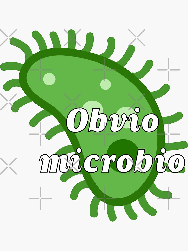 "Obvio Microbio" Sticker for Sale by laumazu | Redbubble