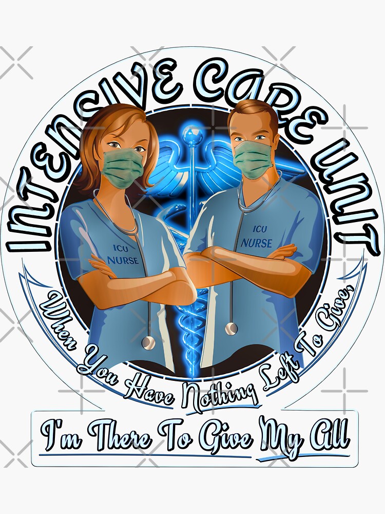 "ICU Nurse " Sticker by ajsmetals | Redbubble