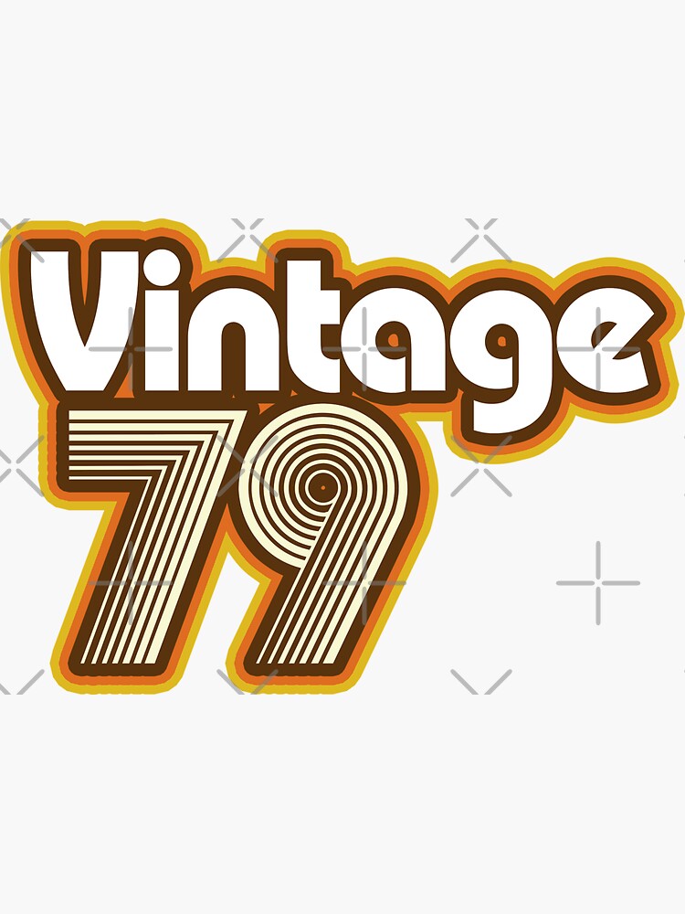 "Vintage 1979" Sticker by styleuniversal | Redbubble