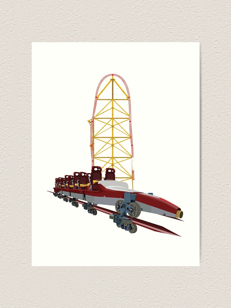 "Top Thrill Dragster Intamin Coaster Design" Art Print for Sale by ...