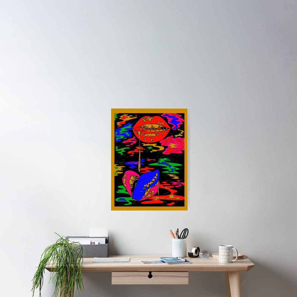 "Spit swapping" Poster for Sale by MissPennyLane | Redbubble