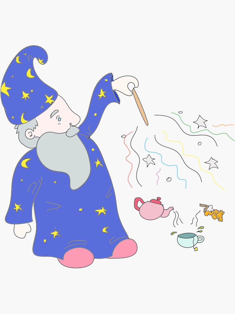"Wizard tea" Sticker for Sale by mriri | Redbubble