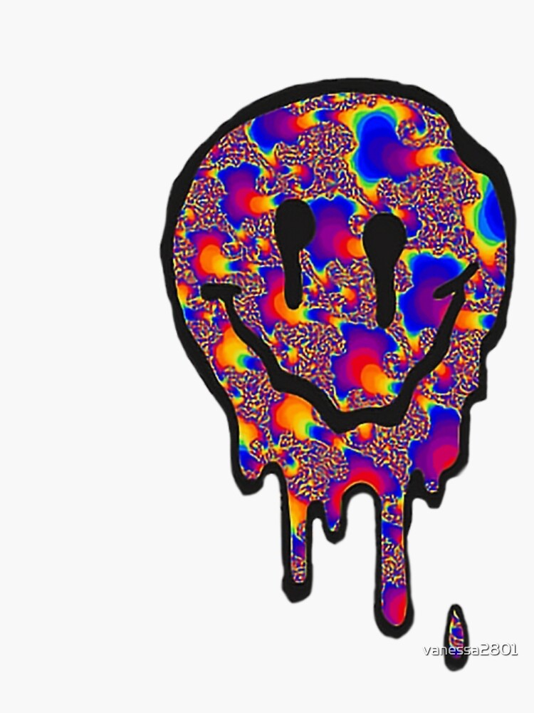 "Trippy Smiley face" Sticker by vanessa2801 | Redbubble