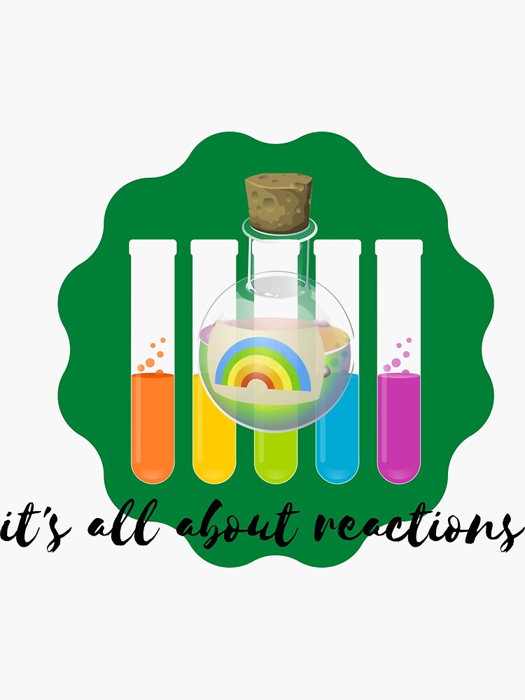 "Organic Chemistry Colorful Reactions" Sticker for Sale by pjclothings ...