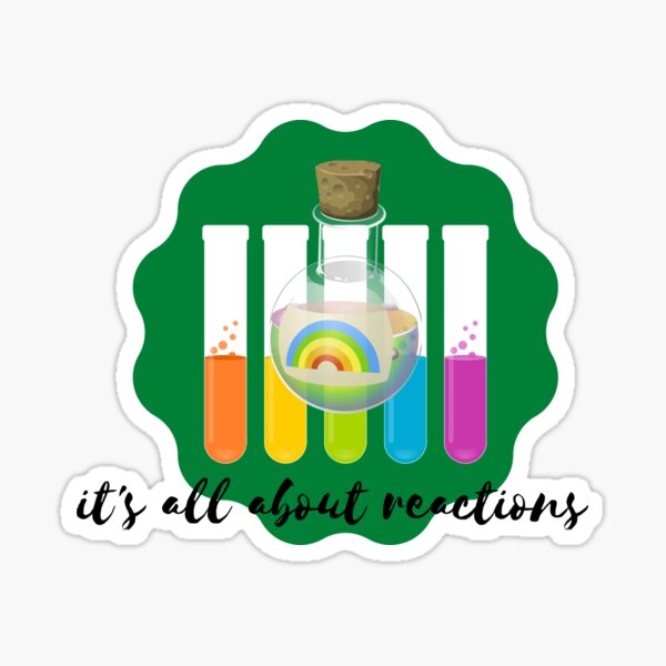 "Organic Chemistry Colorful Reactions" Sticker for Sale by pjclothings ...