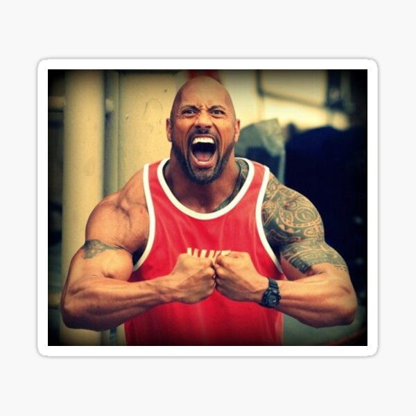 "dwayne johnson" Sticker for Sale by behemoot | Redbubble