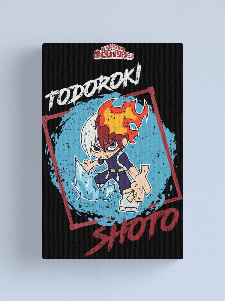 "MY HERO ACADEMIA (BNHA): TODOROKI SHOTO CHIBI (GRUNGE STYLE)" Canvas ...