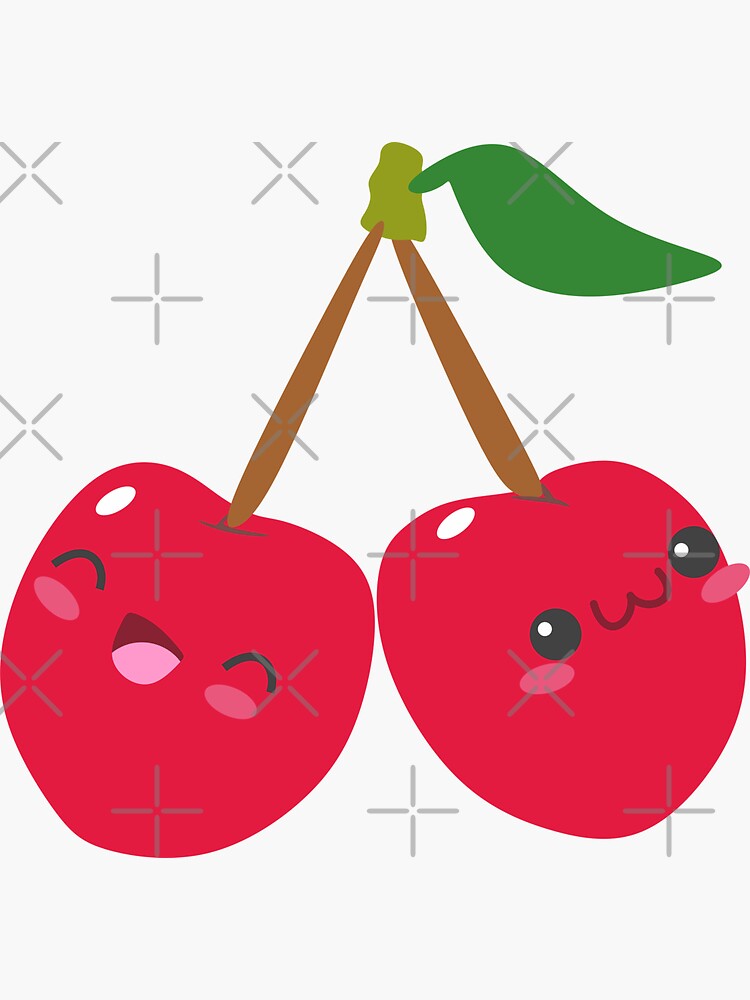"Kawaii Cute Cherries" Sticker by TamGustam | Redbubble