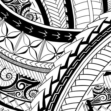 "Pacific Island Pattern 3 - Black" Sticker for Sale by Hunter54nz ...
