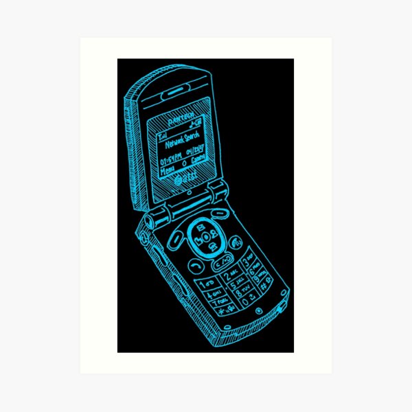 "Old School Flip Phone" Art Print for Sale by mopshop | Redbubble