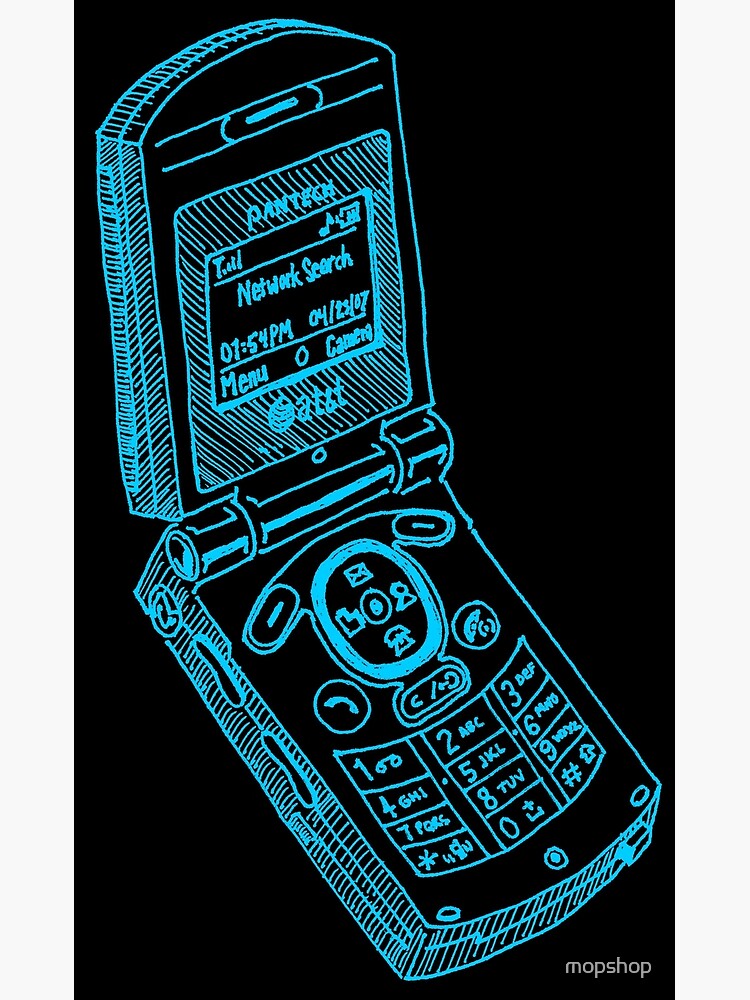 "Old School Flip Phone" Art Print for Sale by mopshop | Redbubble