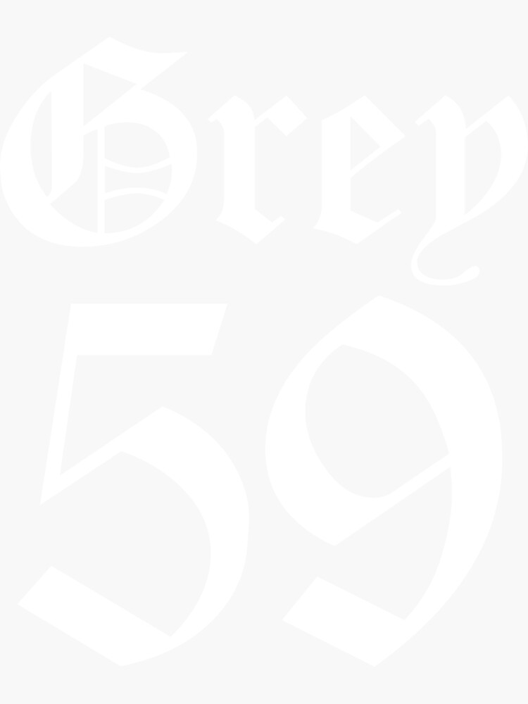 "Grey 59" Sticker for Sale by peppacsaba | Redbubble