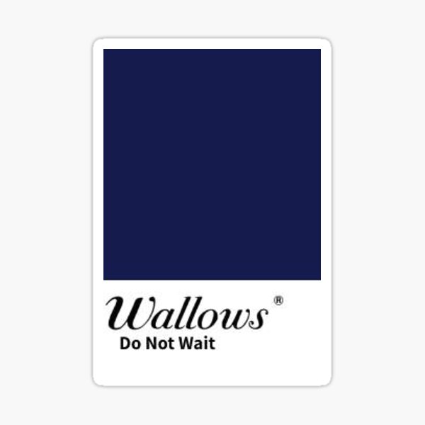 "Wallows Do Not Wait Color Swatch" Sticker by tors- | Redbubble