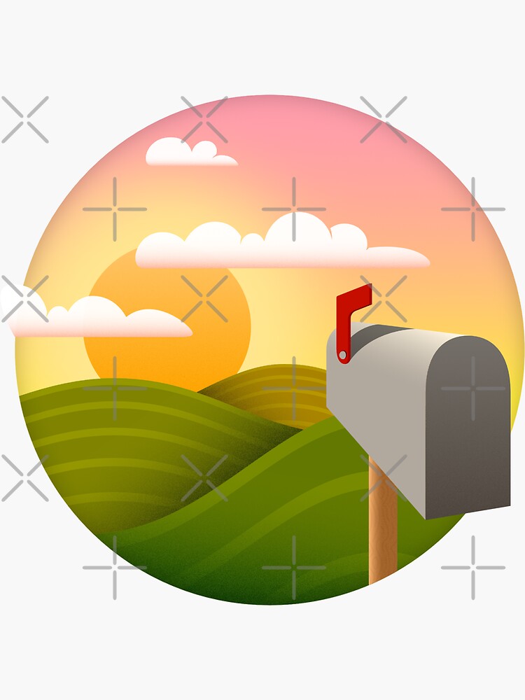 "Mailbox Farm Illustration" Sticker for Sale by BradyLeavell | Redbubble