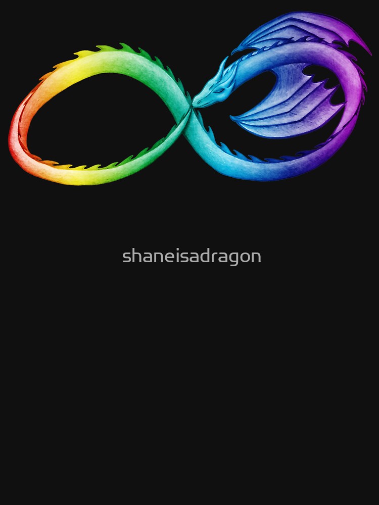 "Spectrum Infinity Dragon" T-shirt for Sale by shaneisadragon ...