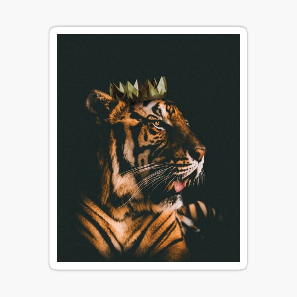 "King Tiger" Sticker for Sale by dougie-designs | Redbubble