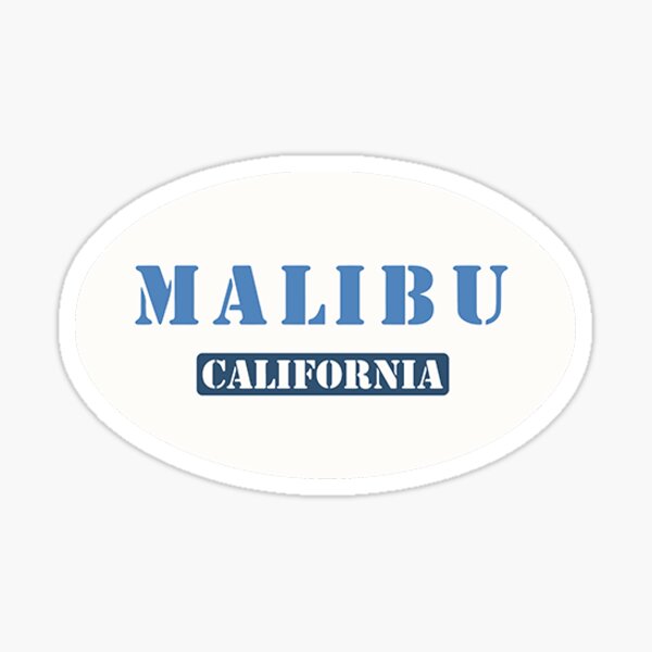 "Malibu" Sticker for Sale by meliasart | Redbubble
