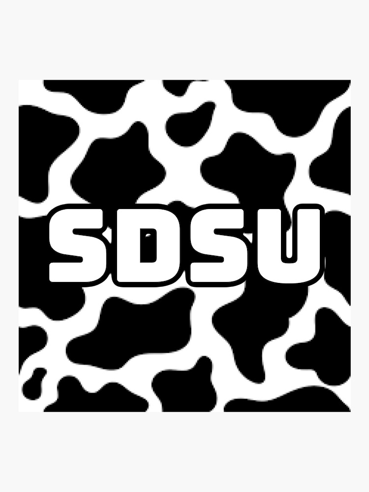 "SDSU cow print" Sticker by Issiudell | Redbubble