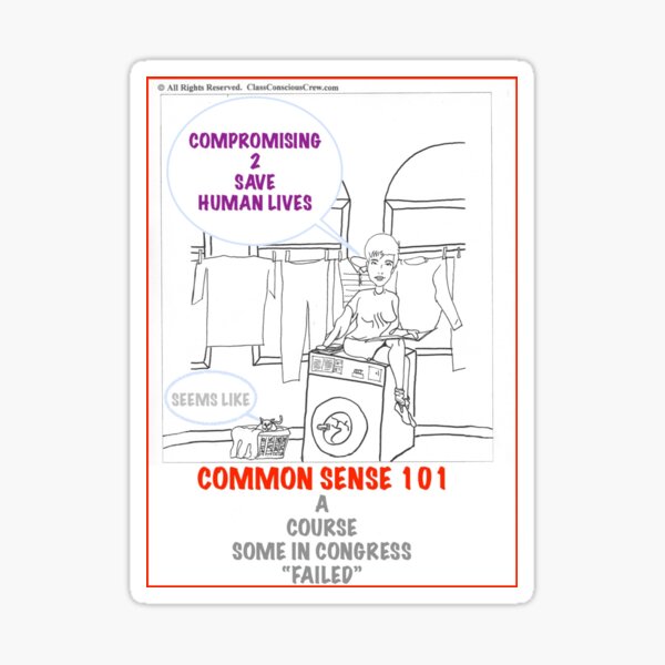"COMMON SENSE 101" Sticker for Sale by CCCREW | Redbubble